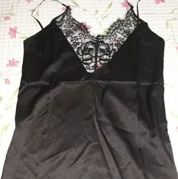 Tops | Camila Deep V Lace Cami Black Soft Lace Camisole | Poshmark